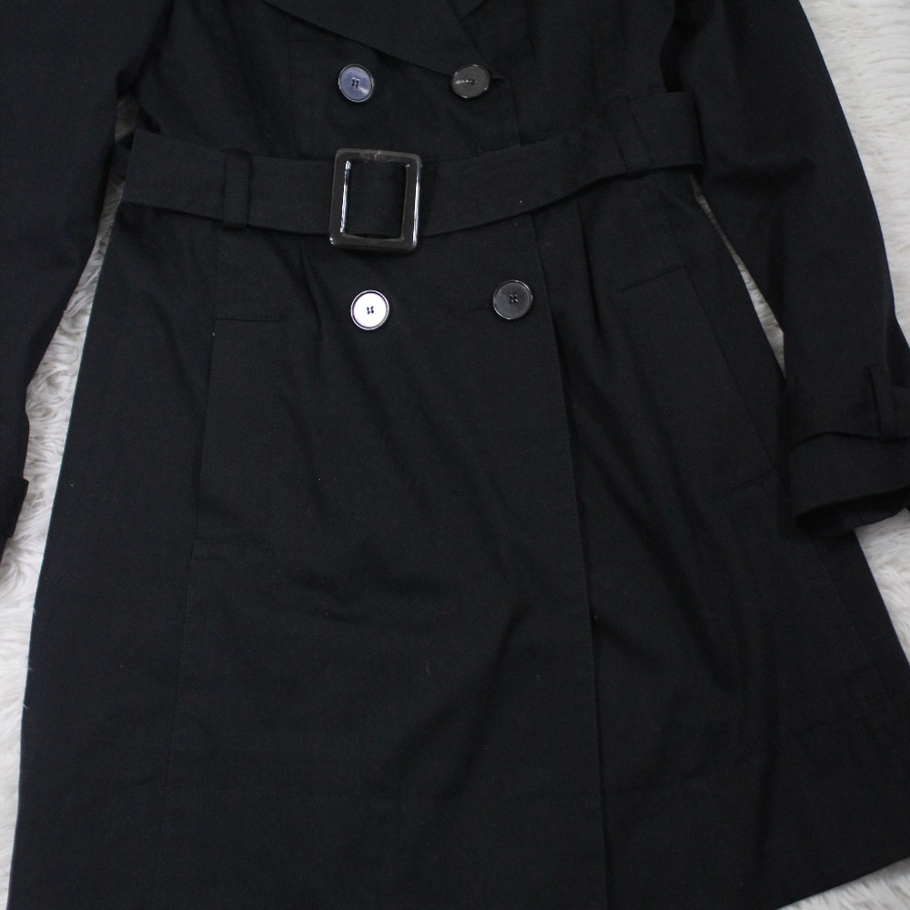 Zara Basic Belted Double Breasted Trench Coat - Gem